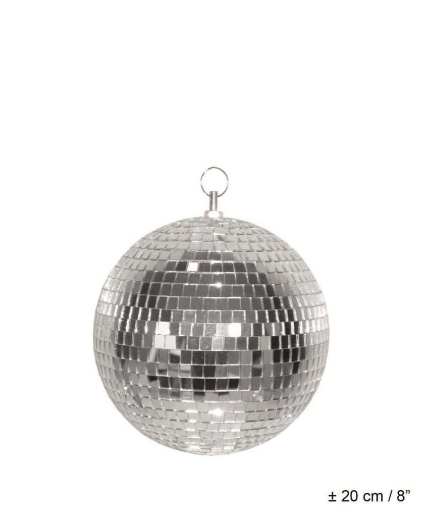 Disco kule 10 cm - sølv 4 stk - Festligeting